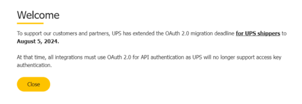 UPS API Update: Switch to OAuth 2.0 | Exinent Integration Guide